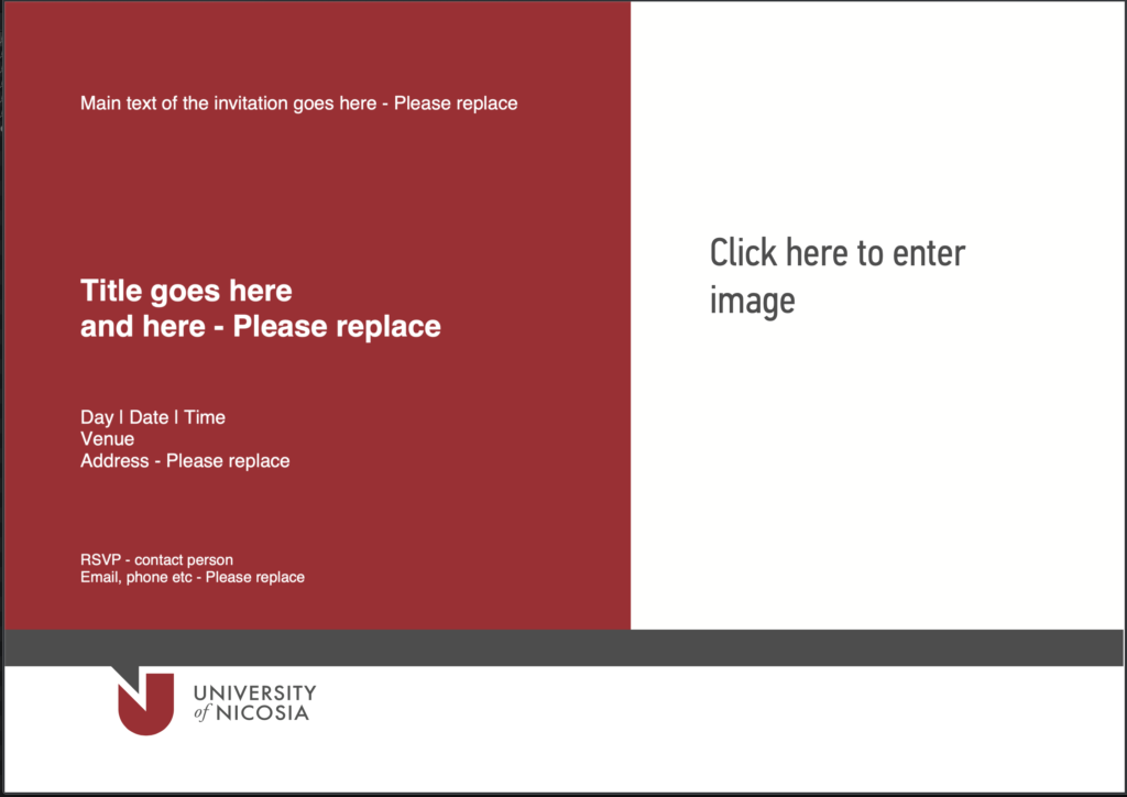 Event Invitations with Agenda – UNIC Brand Centre