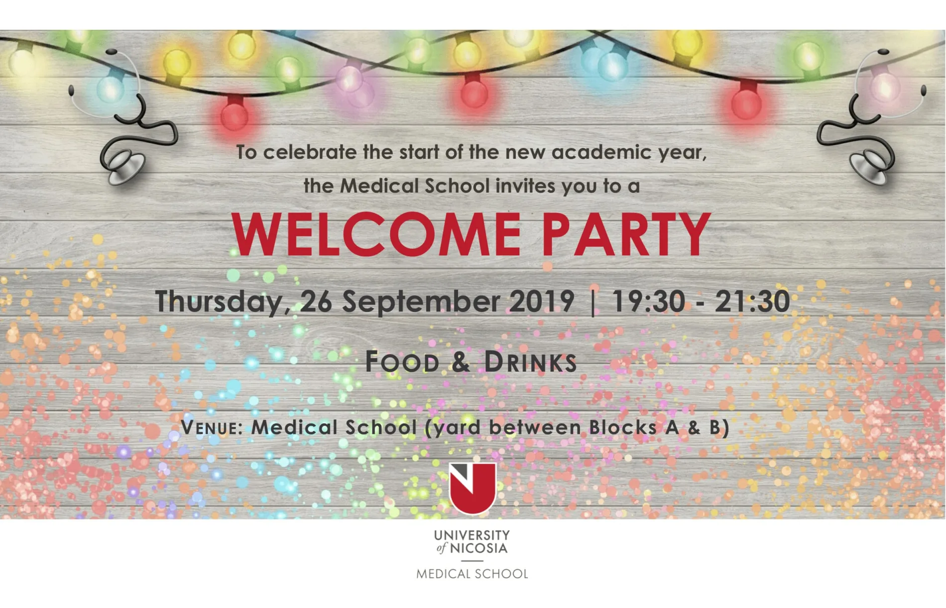Medical School Welcome Party 2019 - Medical School - University of Nicosia
