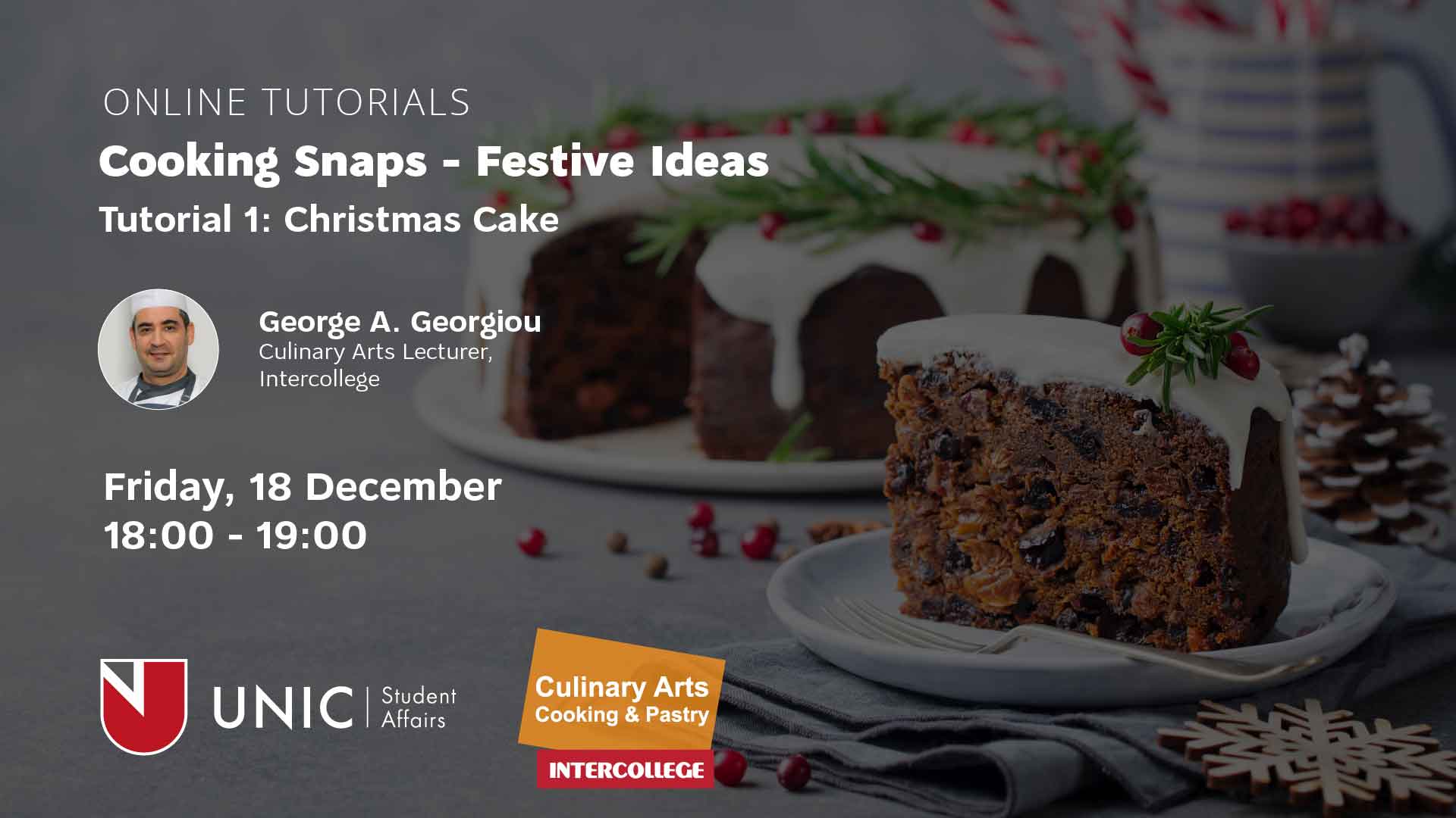 Cooking Snaps – Festive Ideas | Session 1 - University of Nicosia