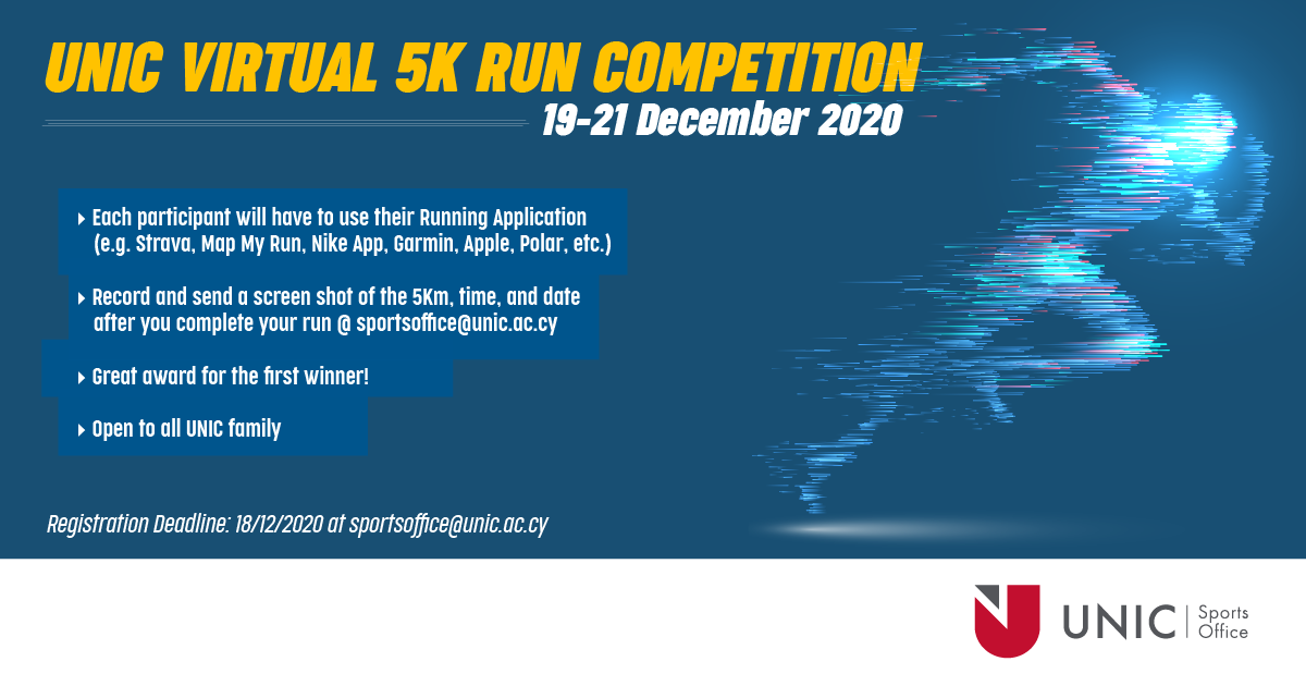 UNIC VIRTUAL 5K RUN COMPETITION - University of Nicosia