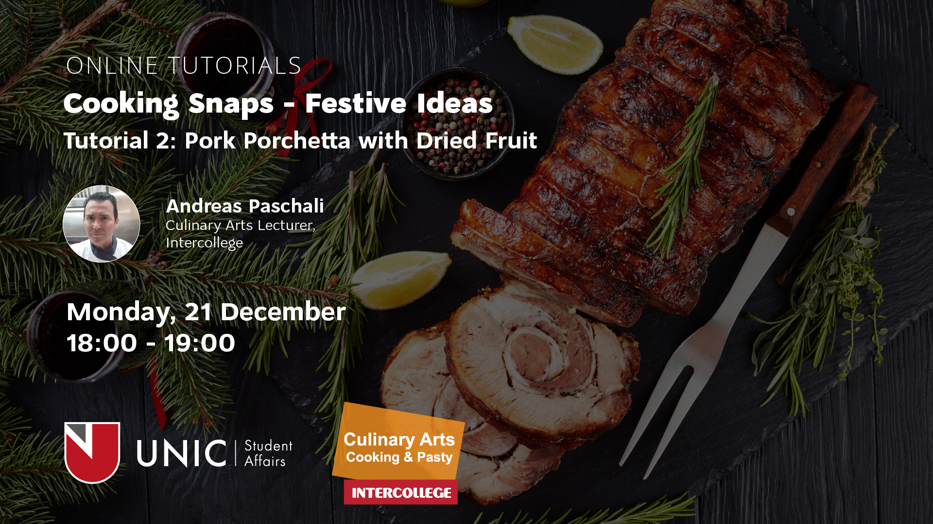 Cooking Snaps – Festive Ideas | Session 2 - University of Nicosia