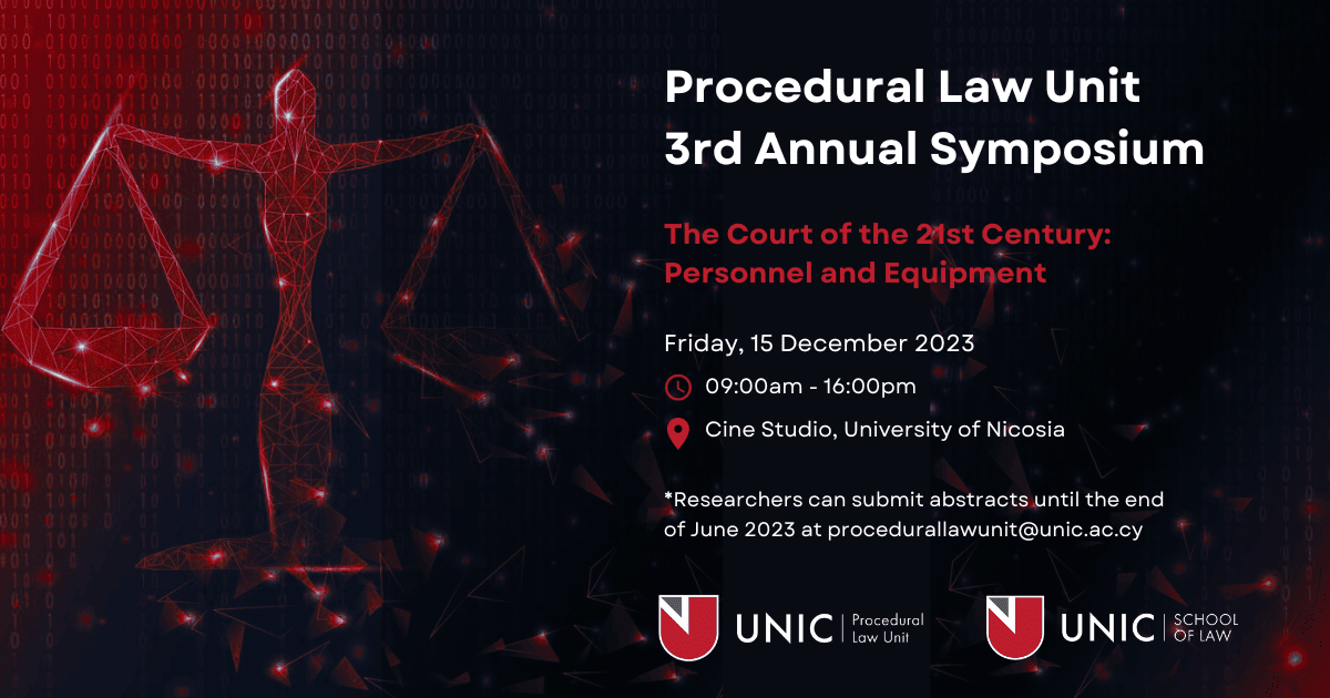 Procedural Law Unit 3rd Annual Symposium – Call for abstracts (The ...