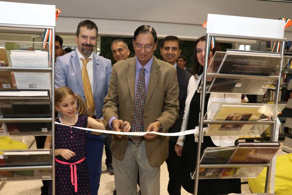 Indian Book Corner inaugurated at the UNIC Library - University of Nicosia
