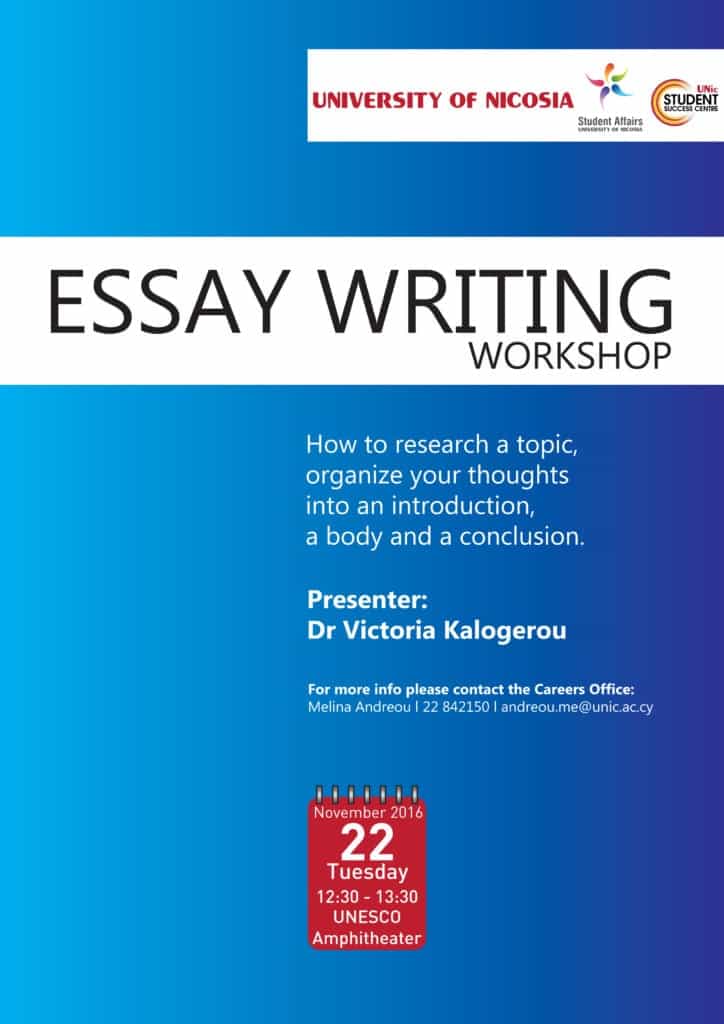 Essay Writing Student Workshop - University of Nicosia